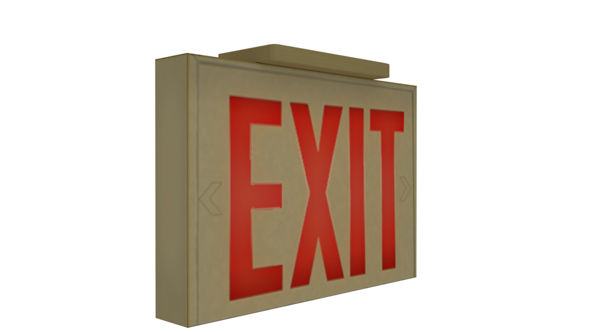 Exit Sign Model - TurboSquid 1325080