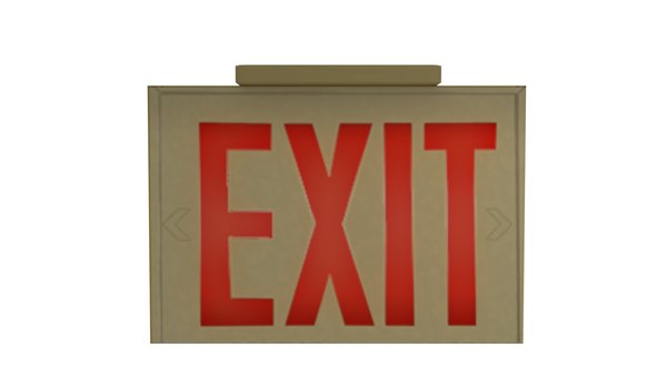 Exit sign model - TurboSquid 1325080