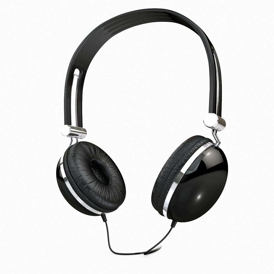 Retro Headphones 3d Model