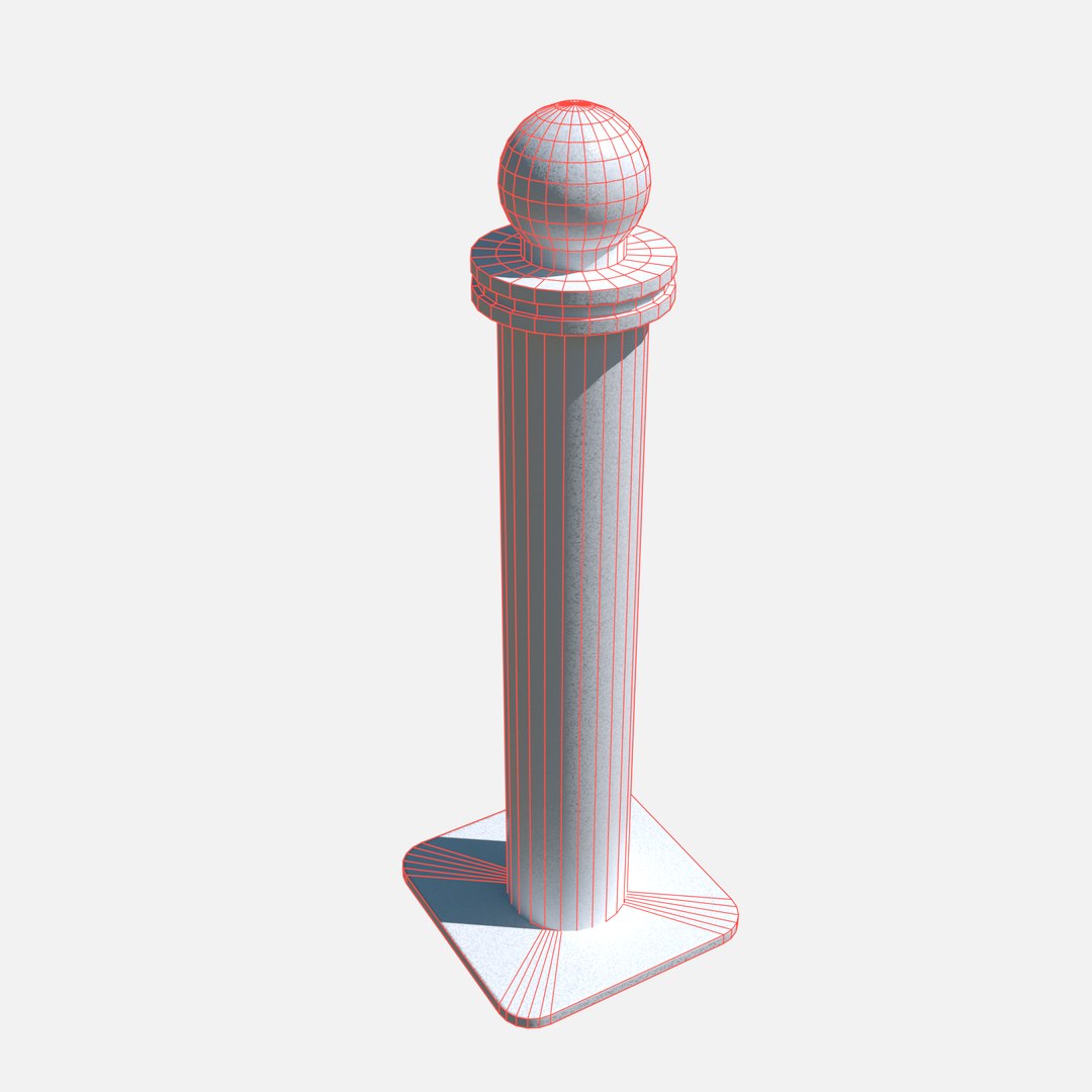 3D Metal Road Pole 100 Cm - TurboSquid 2333866