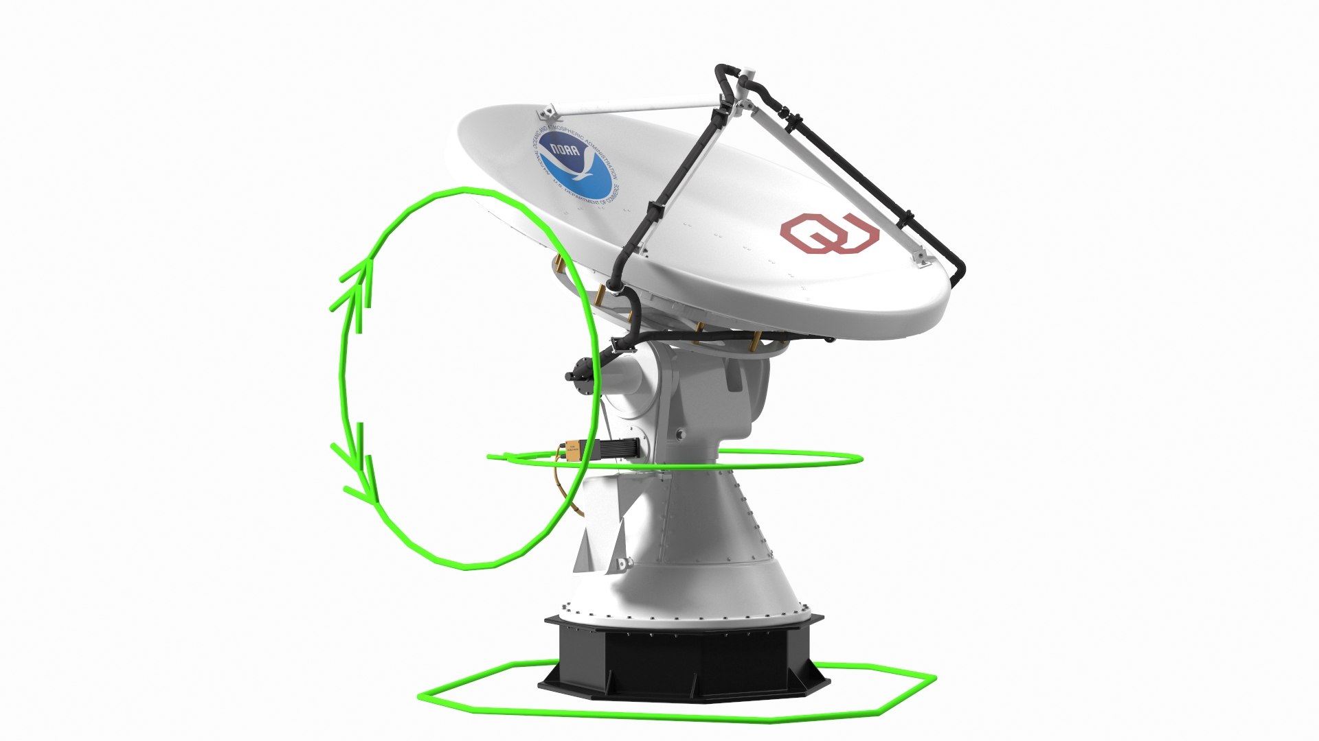 NOAA NOXP Mobile X Band Mobile Radar Rigged 3D Model - TurboSquid 1875674