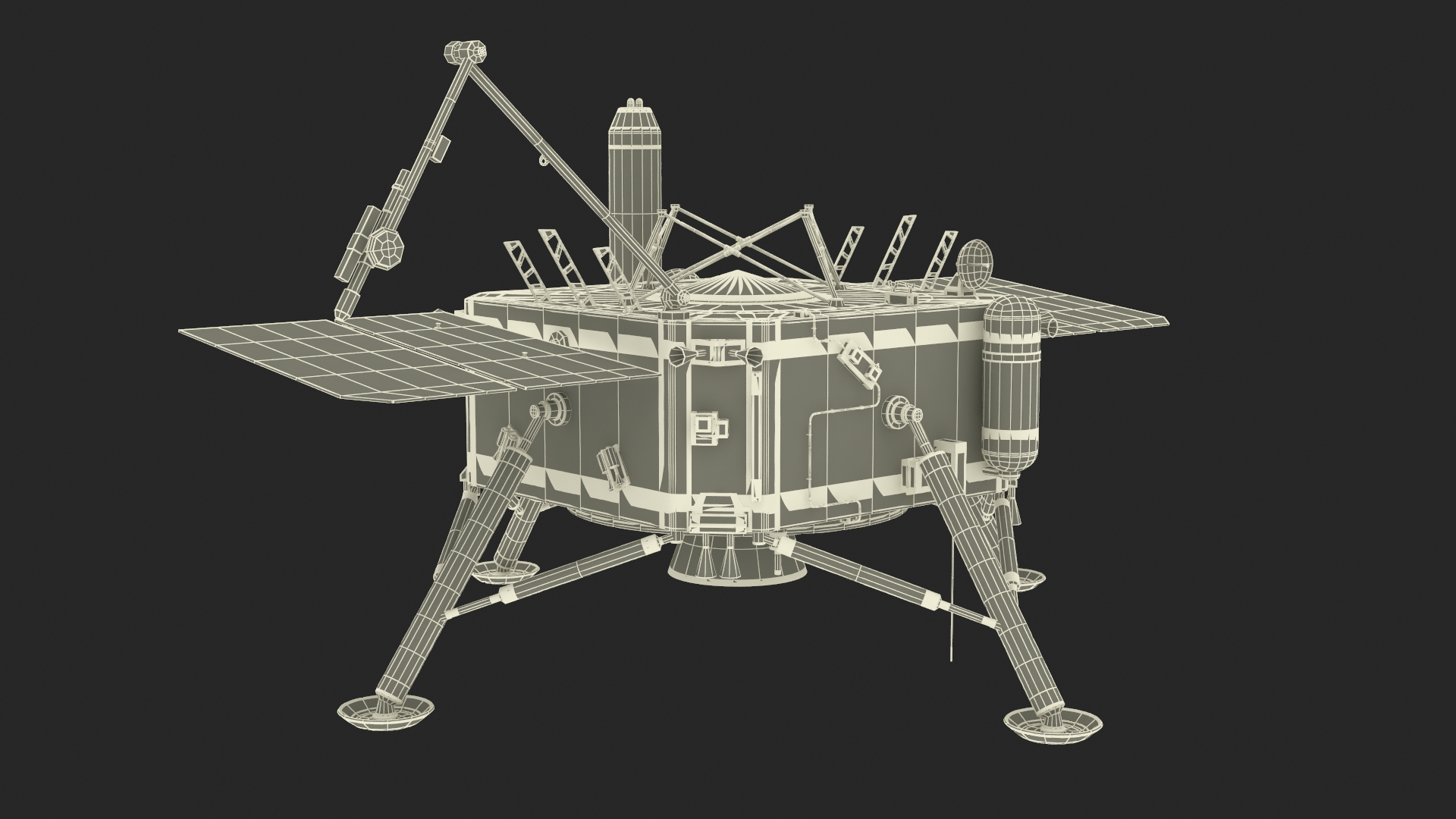 3D Change-5 Lunar Satellite Landing Part - TurboSquid 2307309