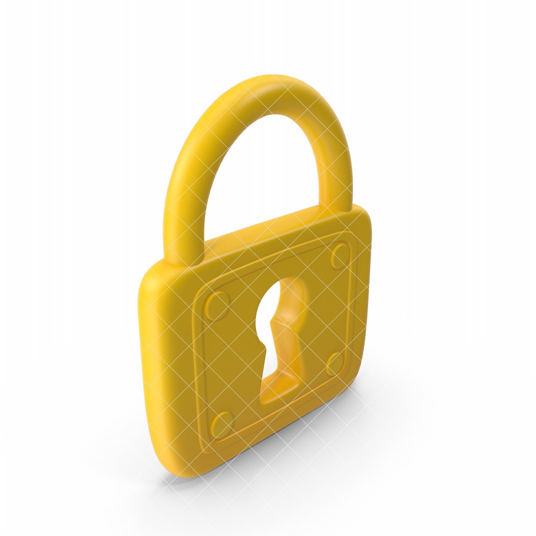 Symbol Padlock Yellow 3D Model - TurboSquid 2305808