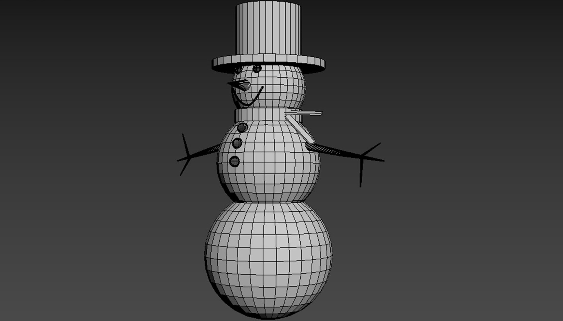 Cartoon Snowman Snow Model - TurboSquid 1495515