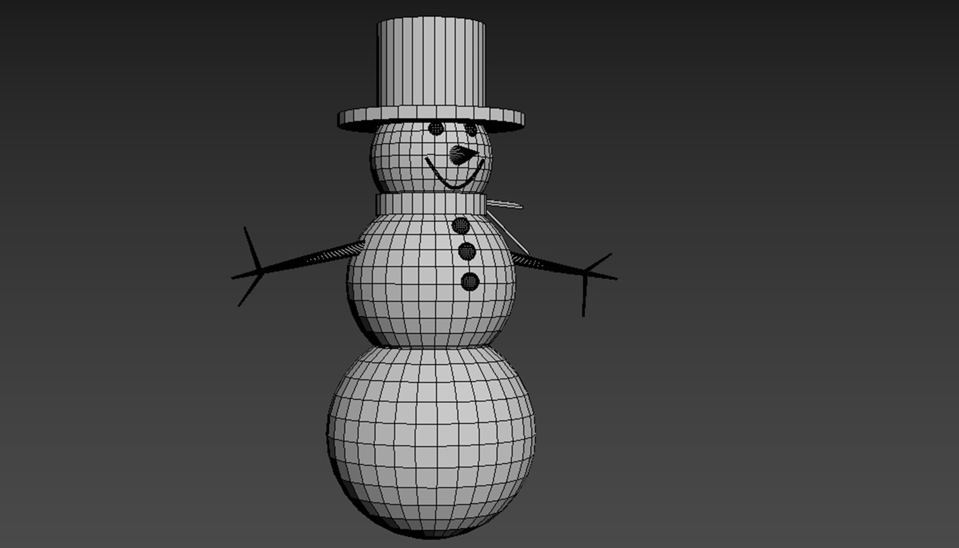 Cartoon Snowman Snow Model - TurboSquid 1495515
