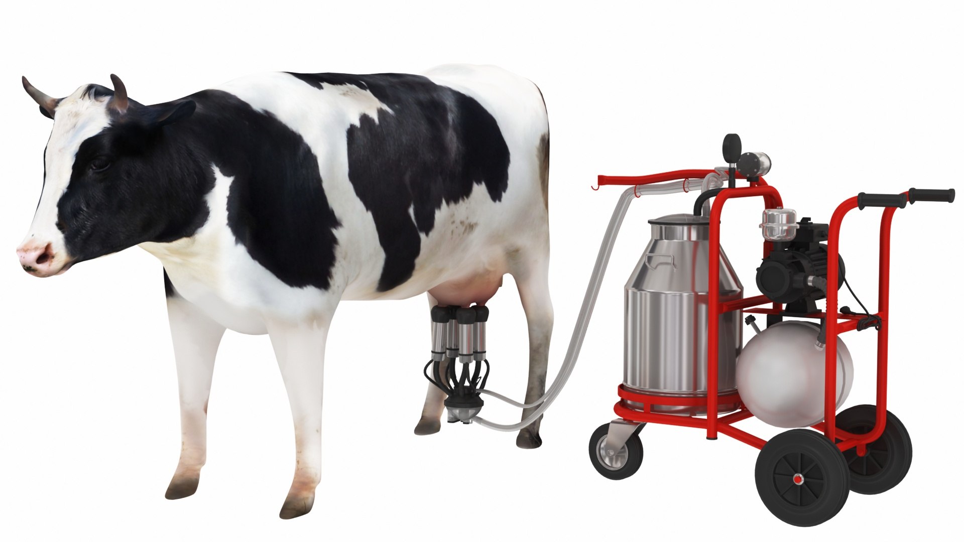Portable Milking Machine With Cow Collection 3D - TurboSquid 2111768