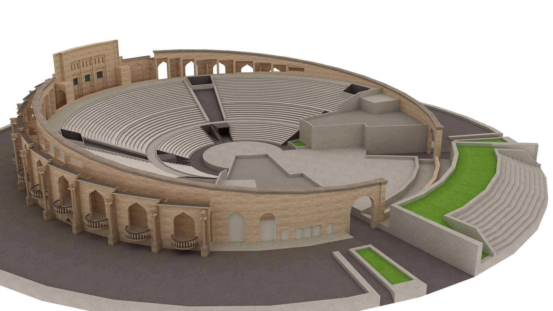 Katara Amphitheater Doha 3D Model - TurboSquid 1574066