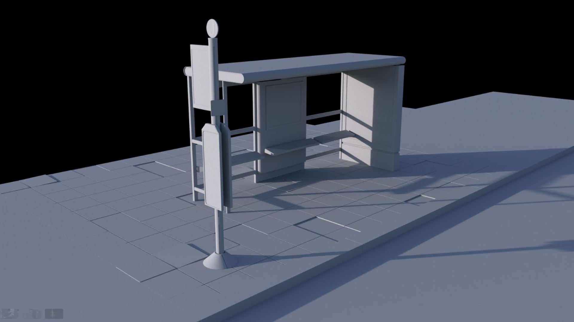 3D Bus Stop Model - TurboSquid 1470220