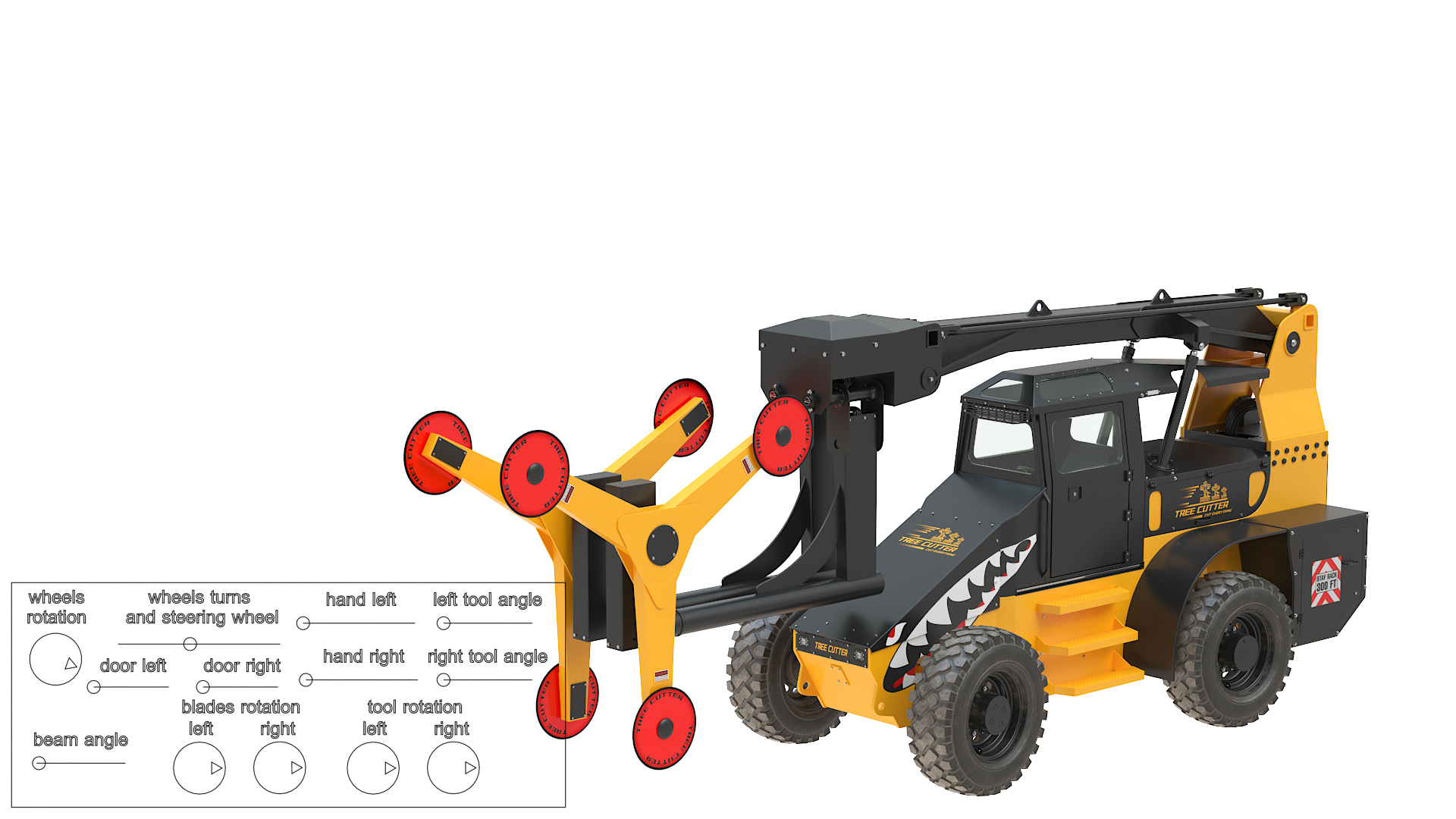 OMC Hedgehog Tree Cutter Machine Rigged 3D - TurboSquid 2387426