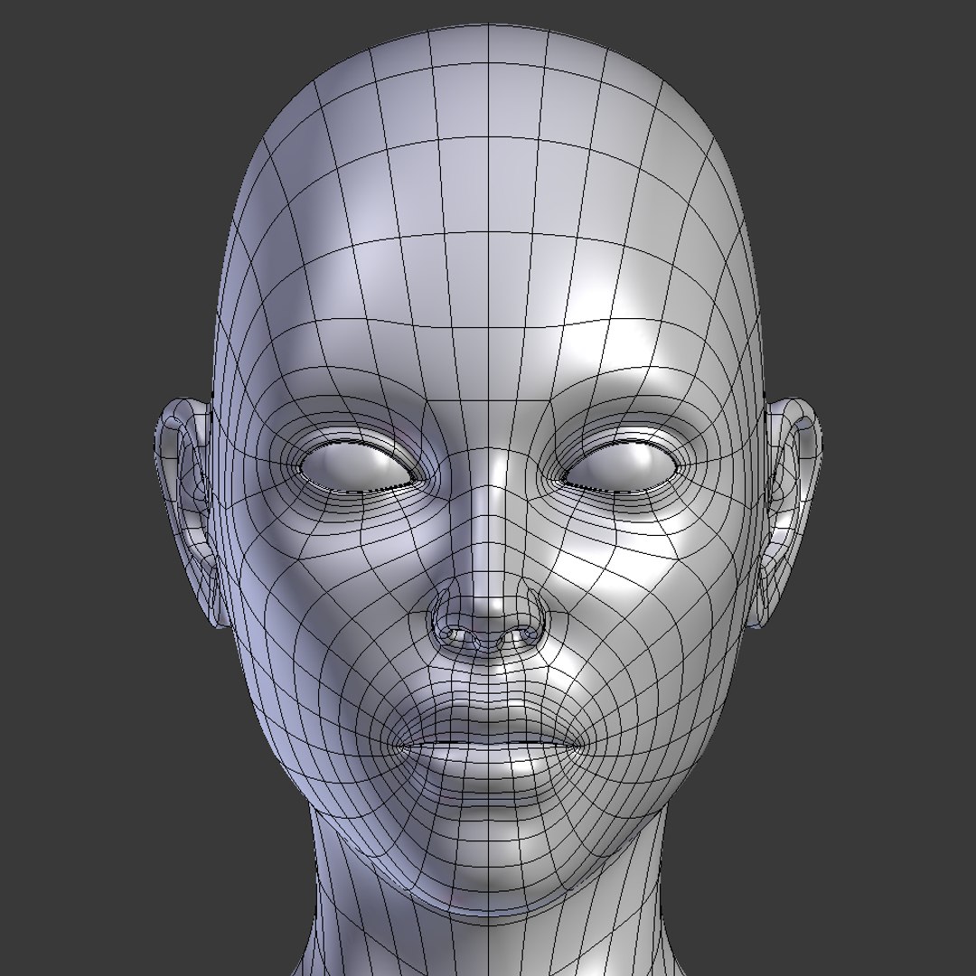 Face Topology Mesh Base Model - TurboSquid 1341404