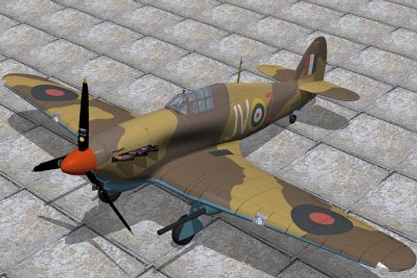hawker hurricane iid 3d max