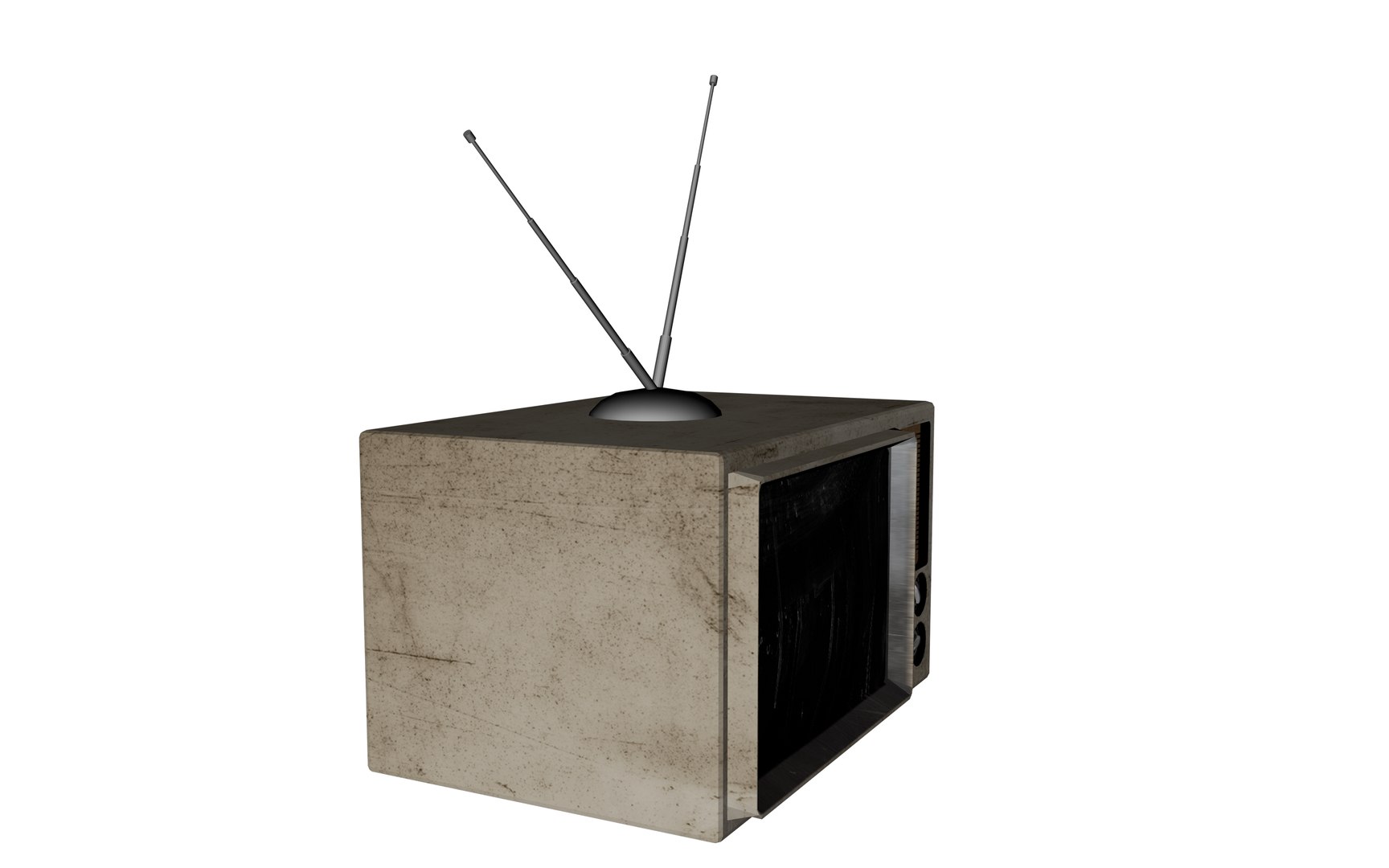 old retro tv 3d model