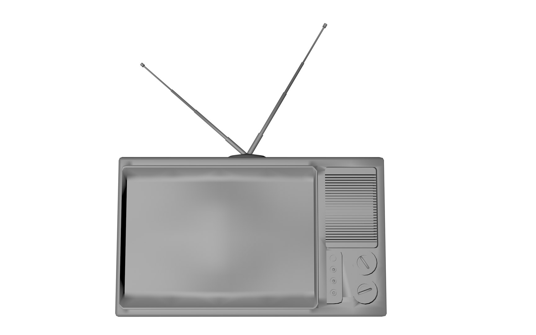 old retro tv 3d model