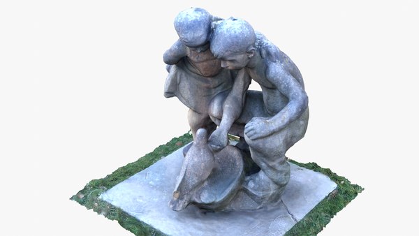 3D model Statue Children with bird Scan - TurboSquid 1811553