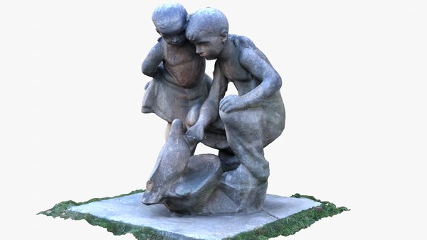 3D model Statue Children with bird Scan - TurboSquid 1811553