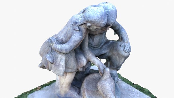 3D model Statue Children with bird Scan - TurboSquid 1811553