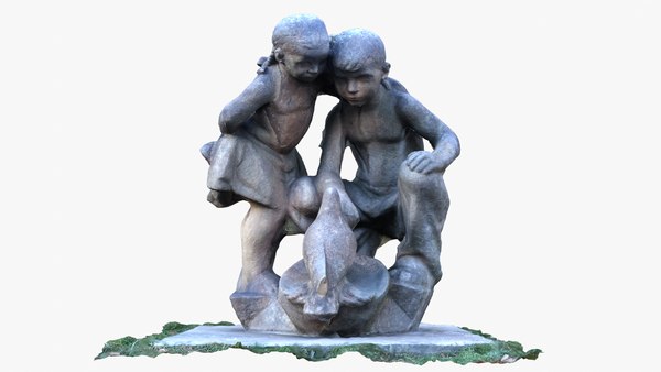 3D model Statue Children with bird Scan - TurboSquid 1811553