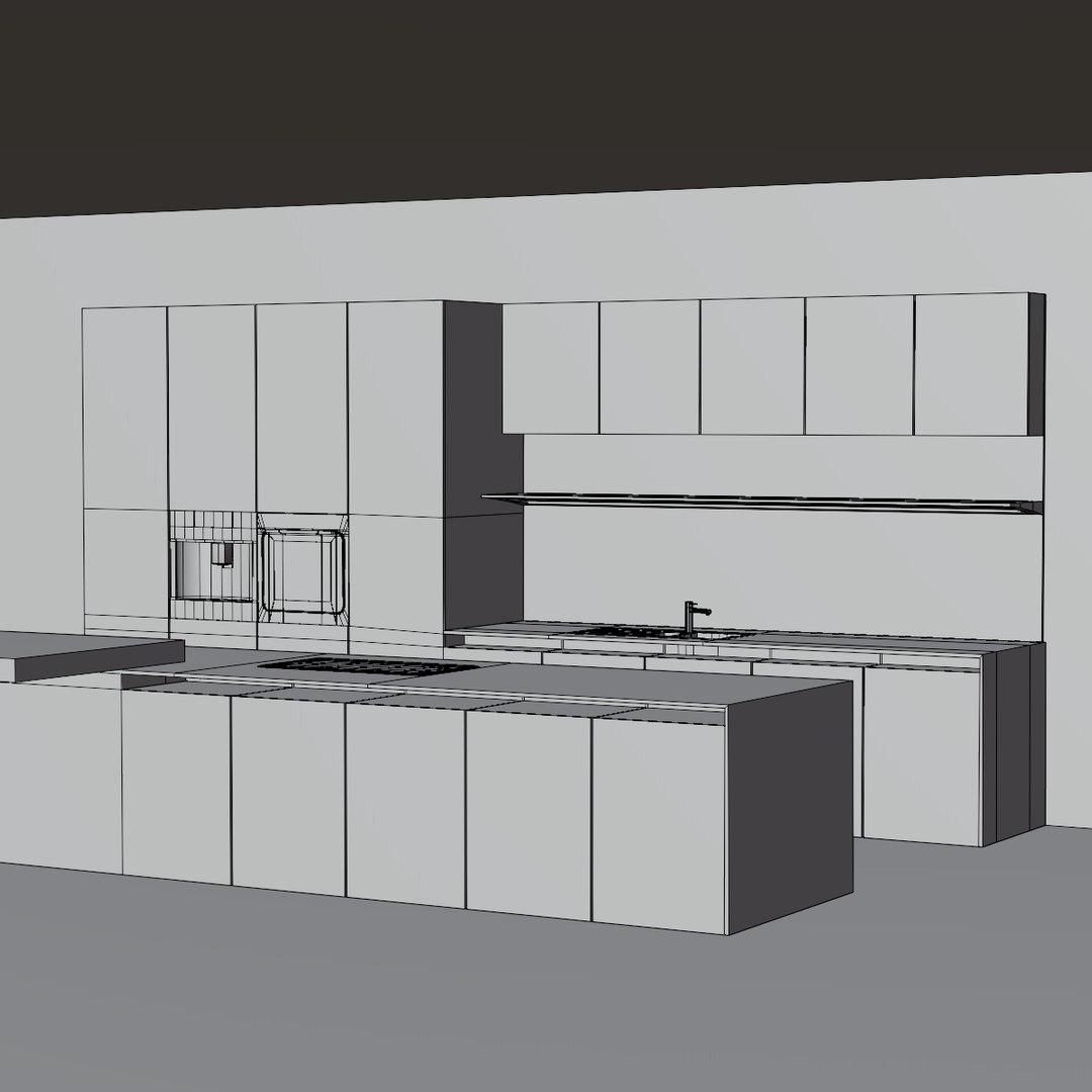 Free 3D Kitchen Modern Set 3D - TurboSquid 2261206