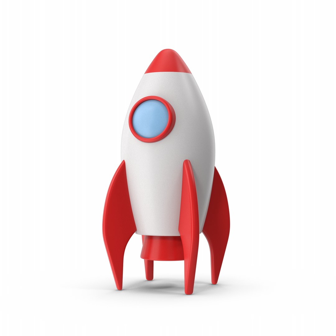 Cartoony Rocket 3D Model - TurboSquid 2135657