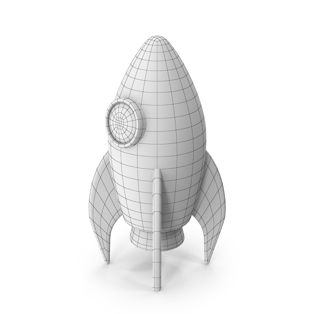 Cartoony Rocket 3D Model - TurboSquid 2135657