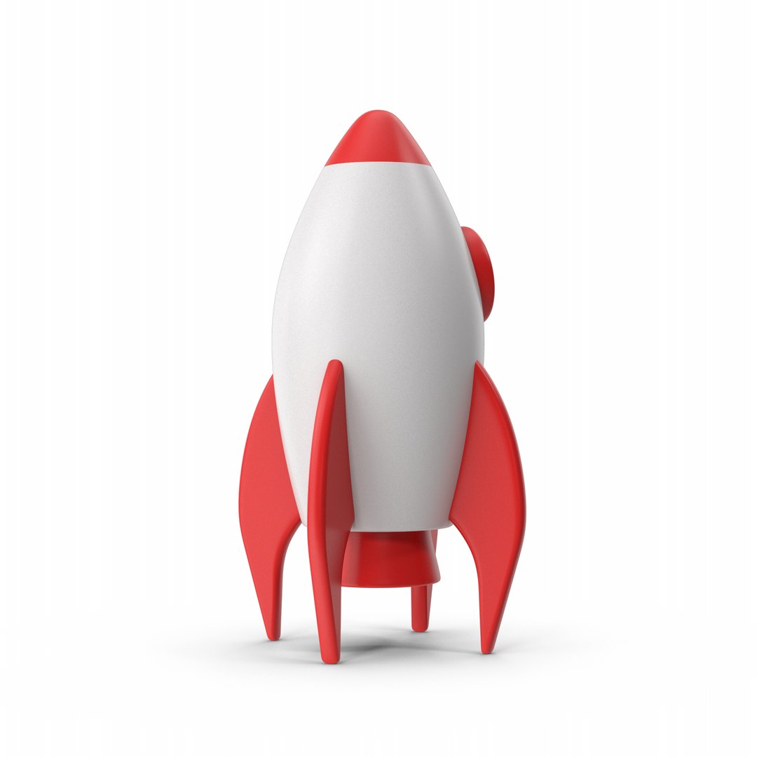 Cartoony Rocket 3D Model - TurboSquid 2135657