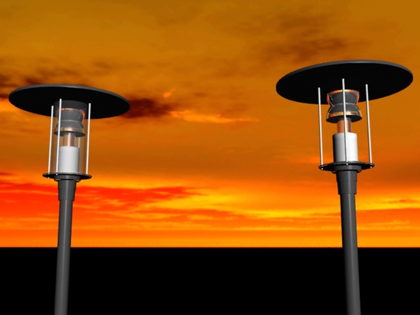 3d Model Street Light Fixture