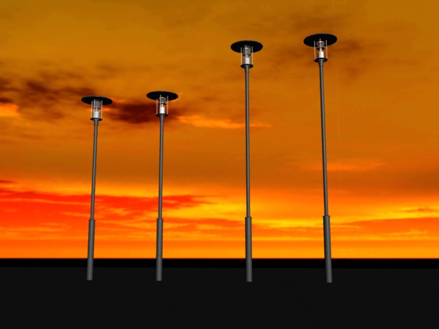 3d Model Street Light Fixture