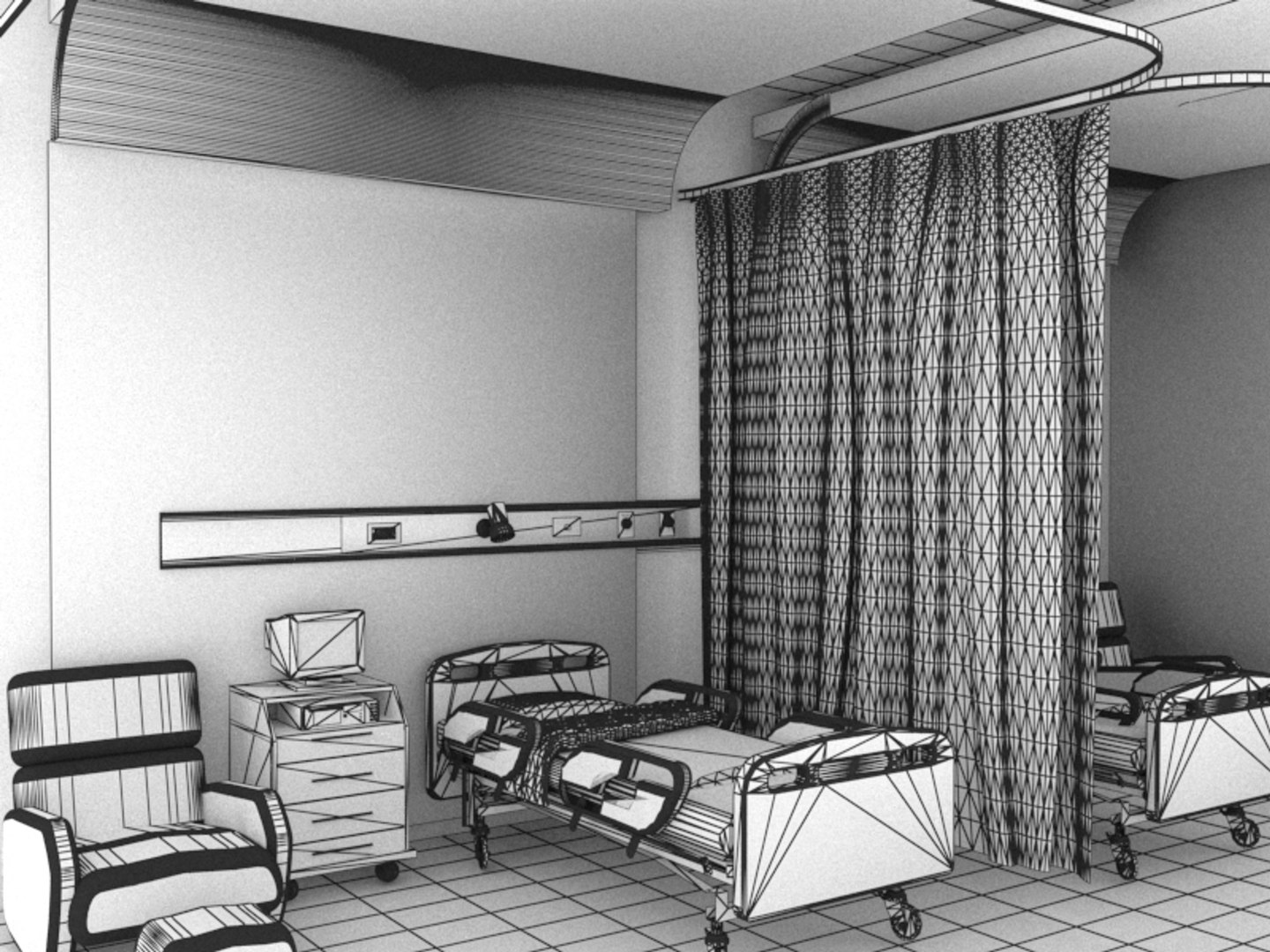 3D Hospital Ward 9 - TurboSquid 2266497