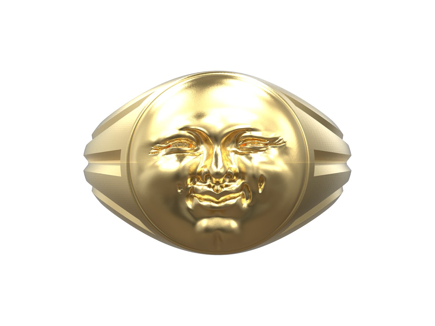Sun face ring 3D print model 3D print model 3D model - TurboSquid 1876632
