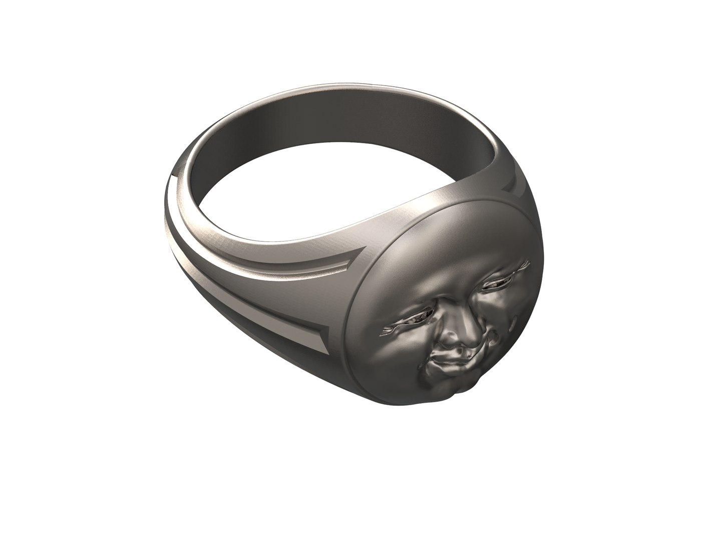 Sun face ring 3D print model 3D print model 3D model - TurboSquid 1876632