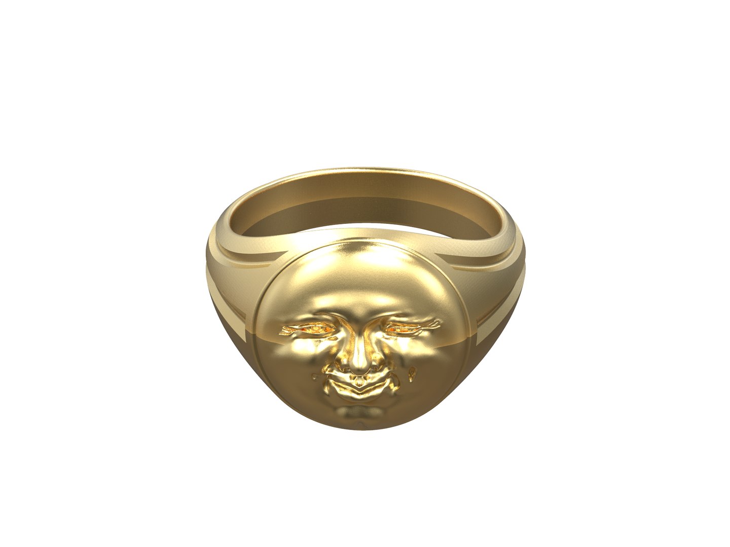 Sun face ring 3D print model 3D print model 3D model - TurboSquid 1876632
