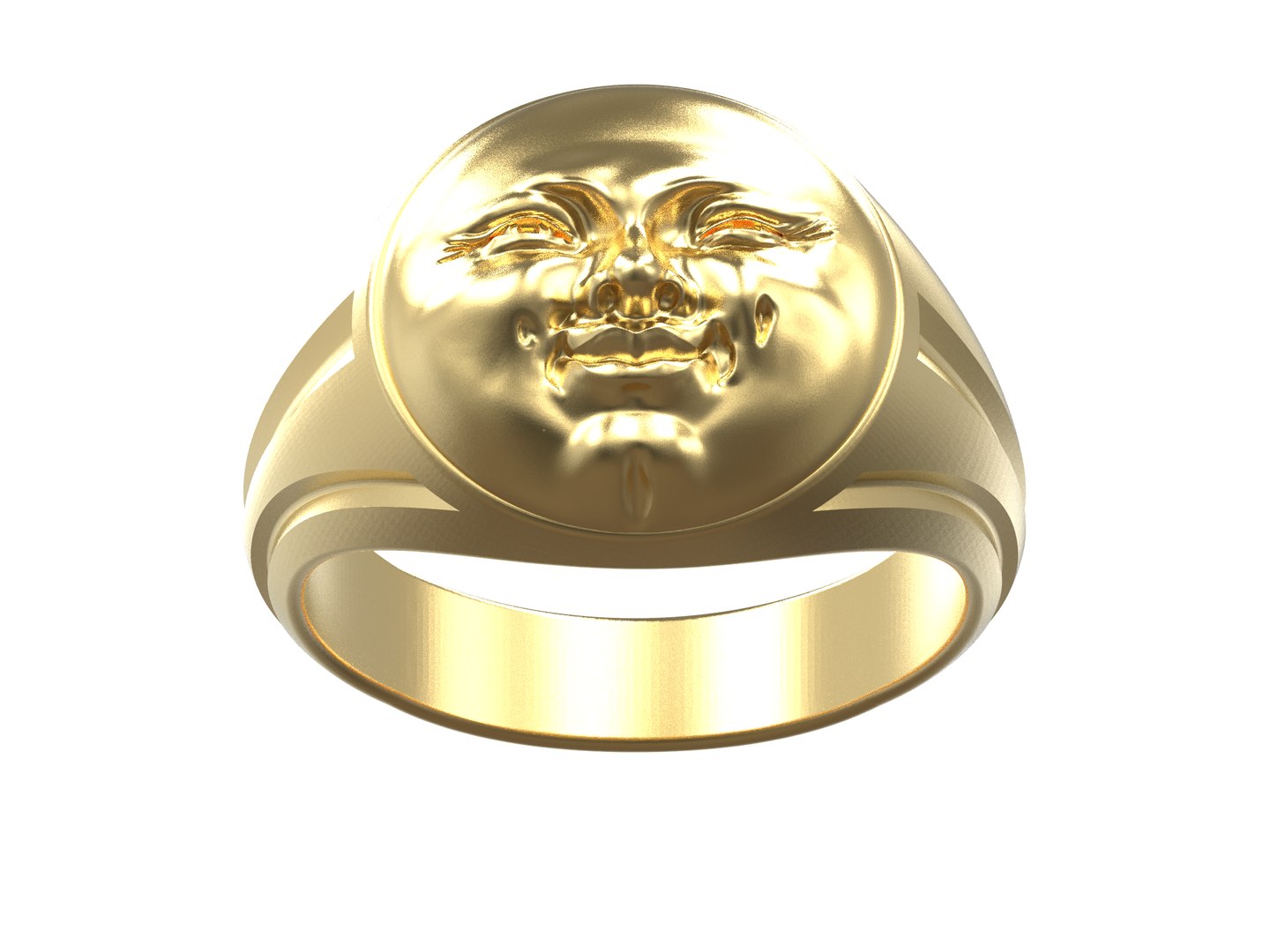 Sun face ring 3D print model 3D print model 3D model - TurboSquid 1876632