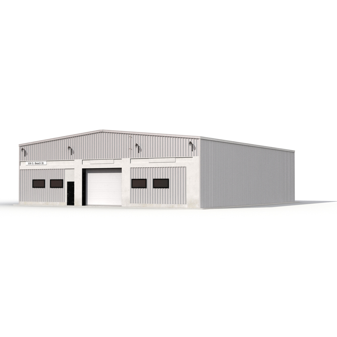 Warehouse Building 2 3d Model