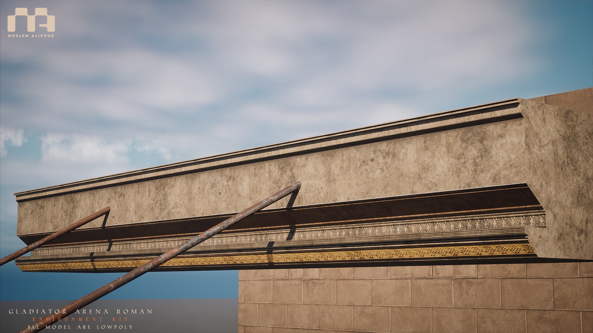 3D Model Gladiator Arena Roman Environment Kit - TurboSquid 2275786