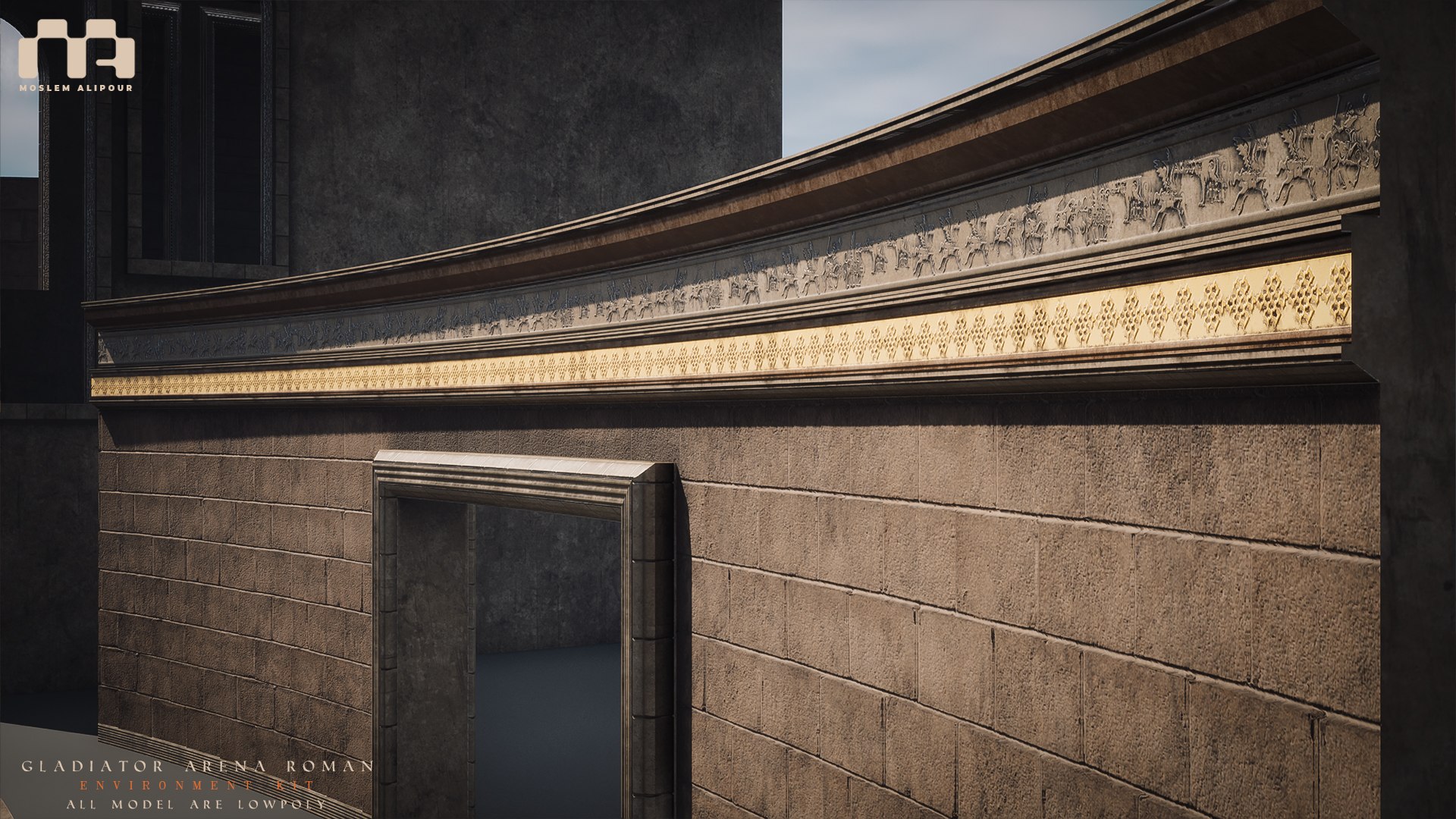 3D Model Gladiator Arena Roman Environment Kit - TurboSquid 2275786