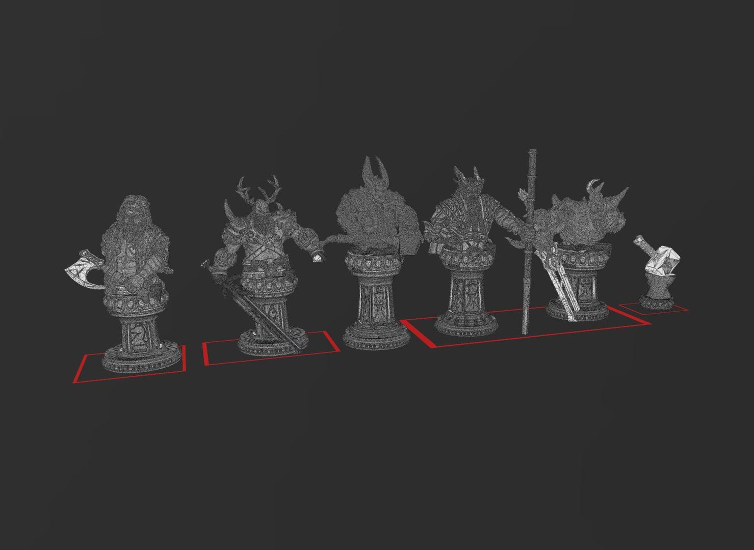 Troll Chess Set- Trolls Character Chess With 6 Different Model 3D Print ...