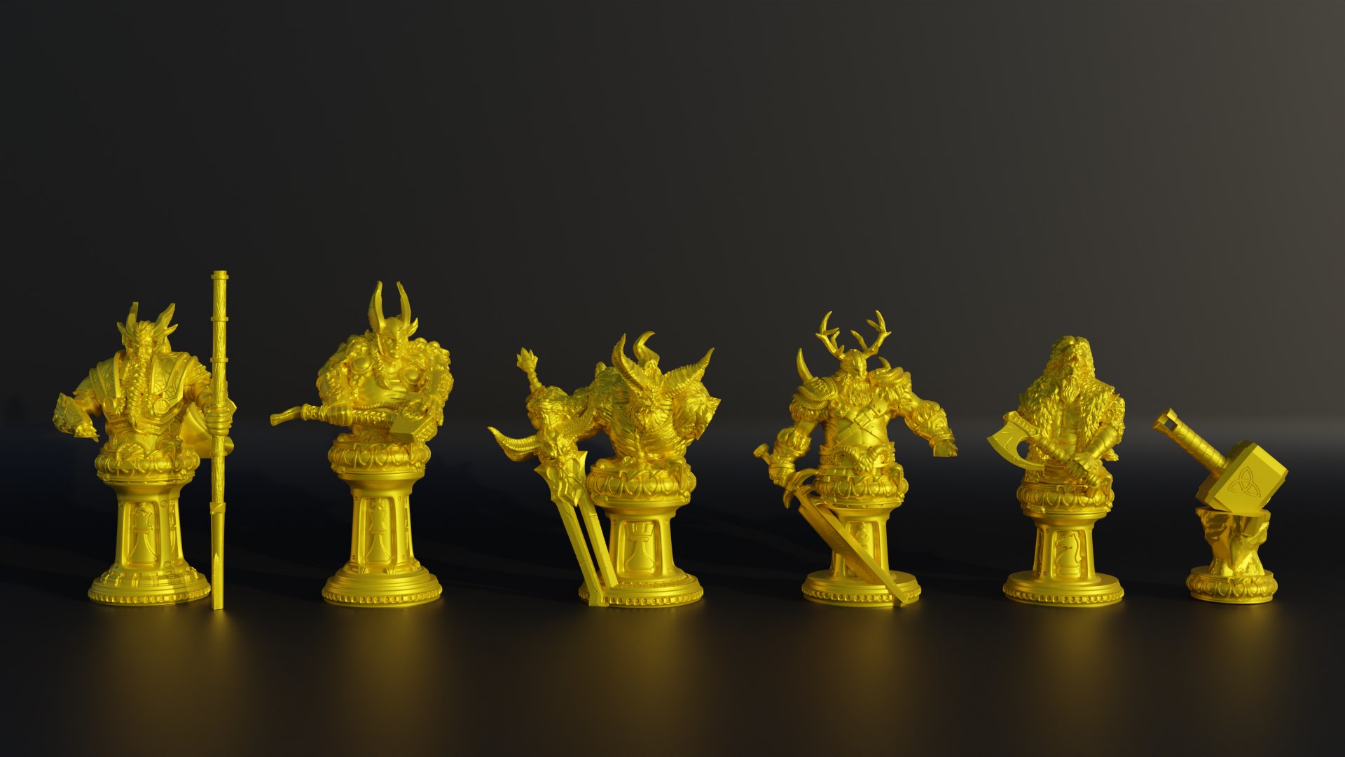Troll Chess Set- Trolls Character Chess With 6 Different Model 3D Print ...