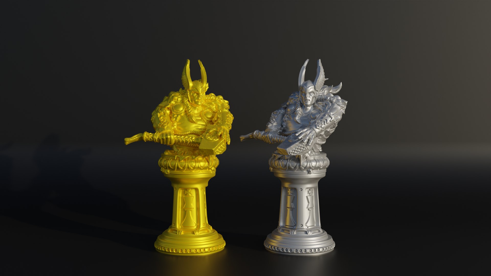 Troll Chess Set- Trolls Character Chess With 6 Different Model 3D Print ...
