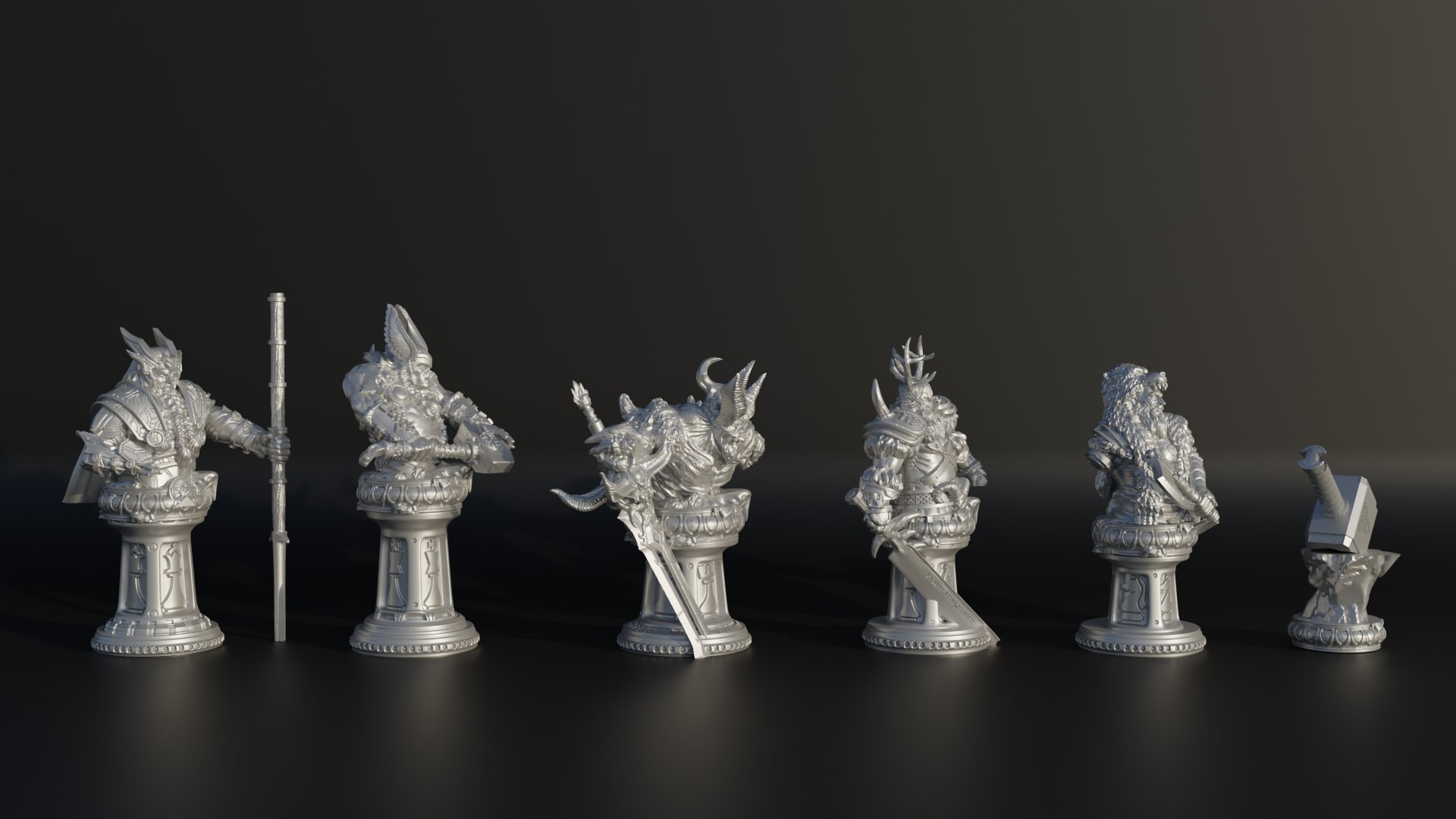 Troll Chess Set- Trolls Character Chess With 6 Different Model 3D Print ...