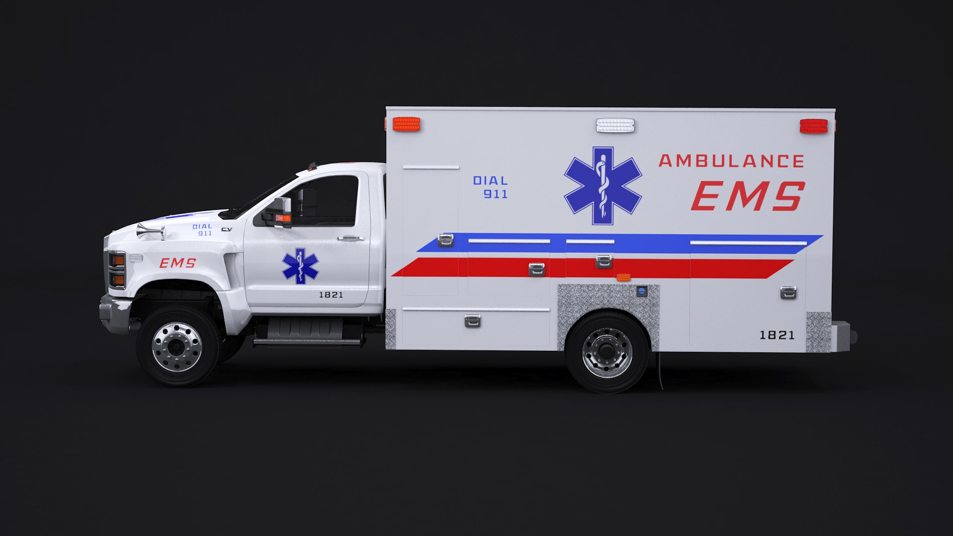 International Cv Ems Ambulance 3D Model - TurboSquid 1537218