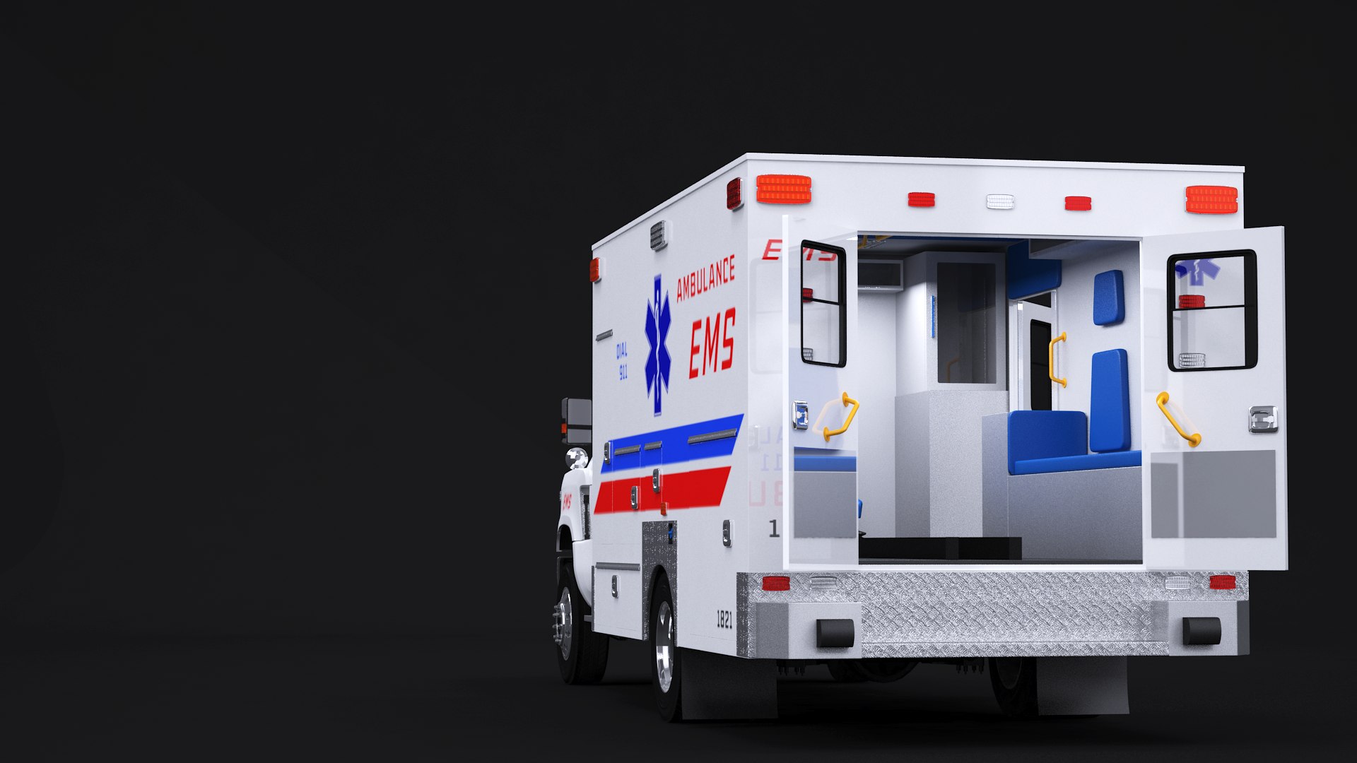 International Cv Ems Ambulance 3D Model - TurboSquid 1537218
