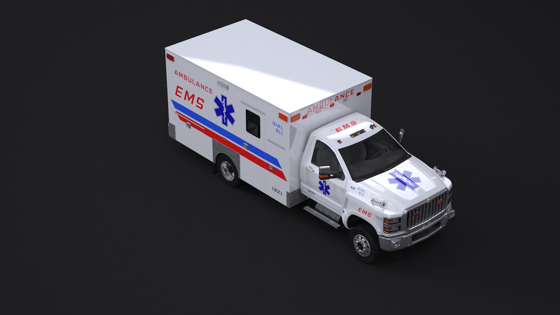 International Cv Ems Ambulance 3D Model - TurboSquid 1537218