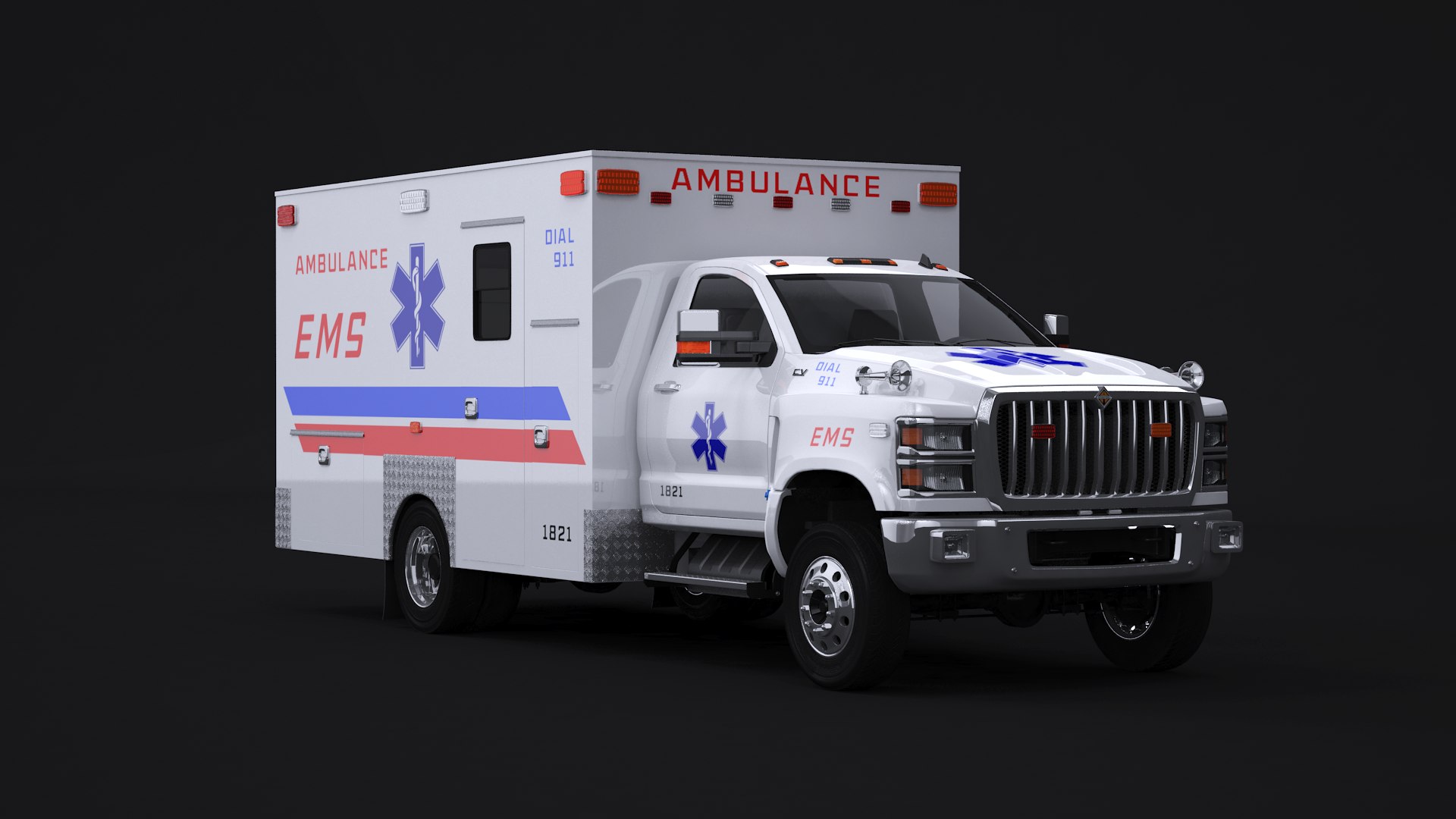 International Cv Ems Ambulance 3D Model - TurboSquid 1537218