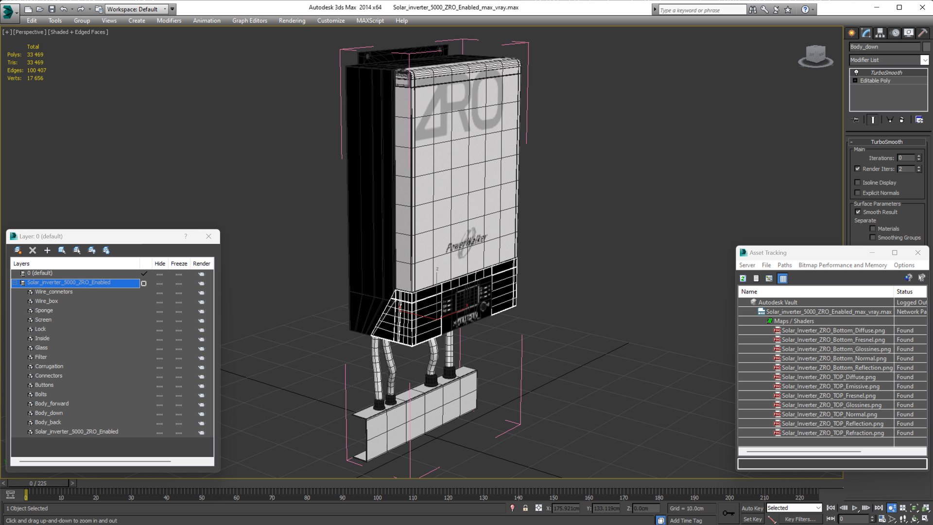 Solar Inverter 5000 ZRO Enabled Model - TurboSquid 2224915
