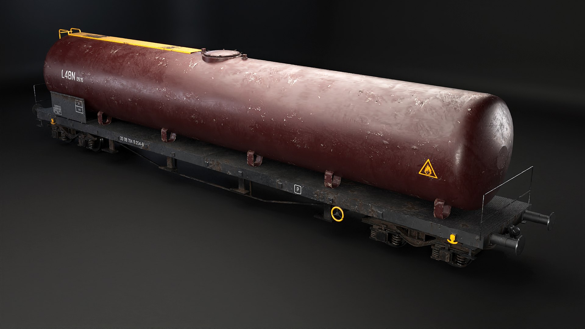 Used Nad Rusted Tanker Railcar 3D Model - TurboSquid 2246962