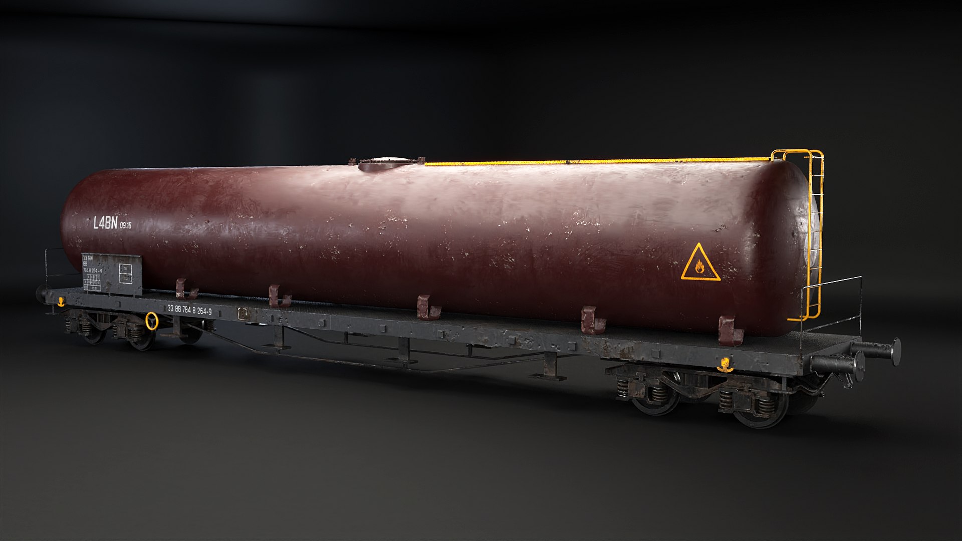 Used Nad Rusted Tanker Railcar 3D Model - TurboSquid 2246962