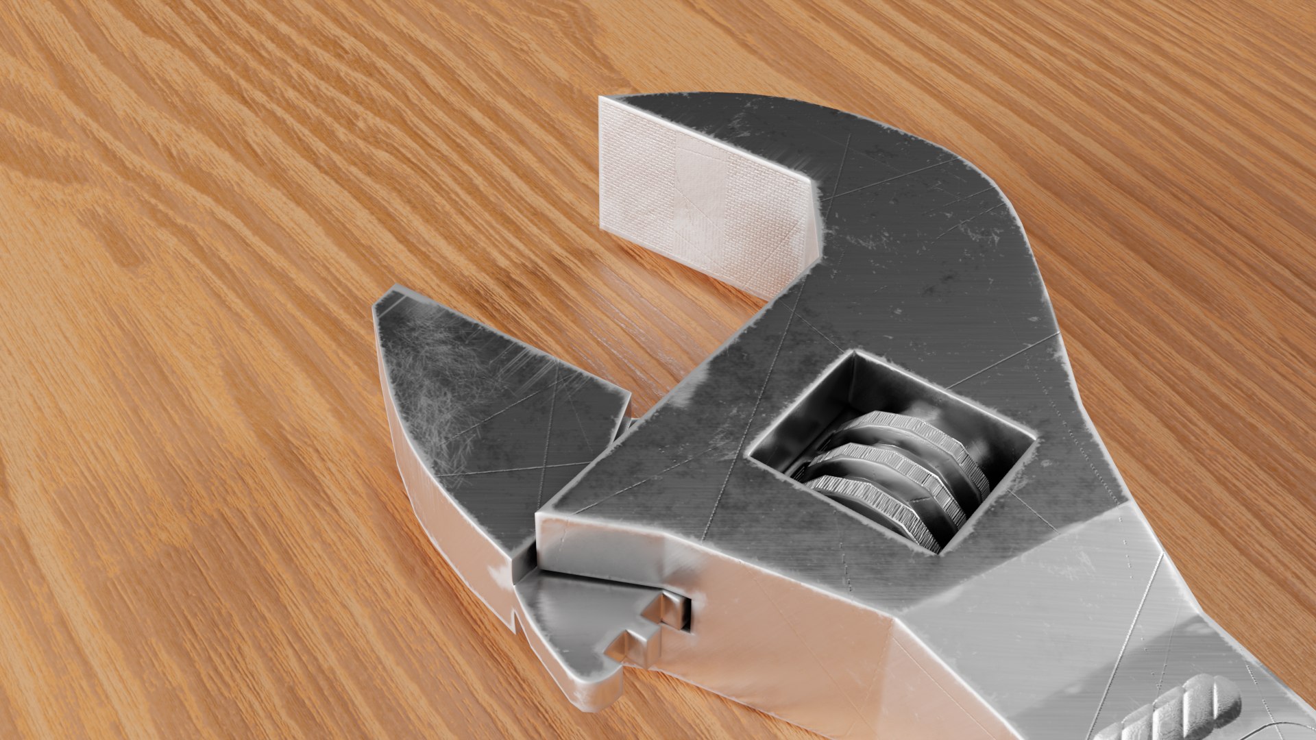 3D Model Adjustable Wrench - TurboSquid 1971808