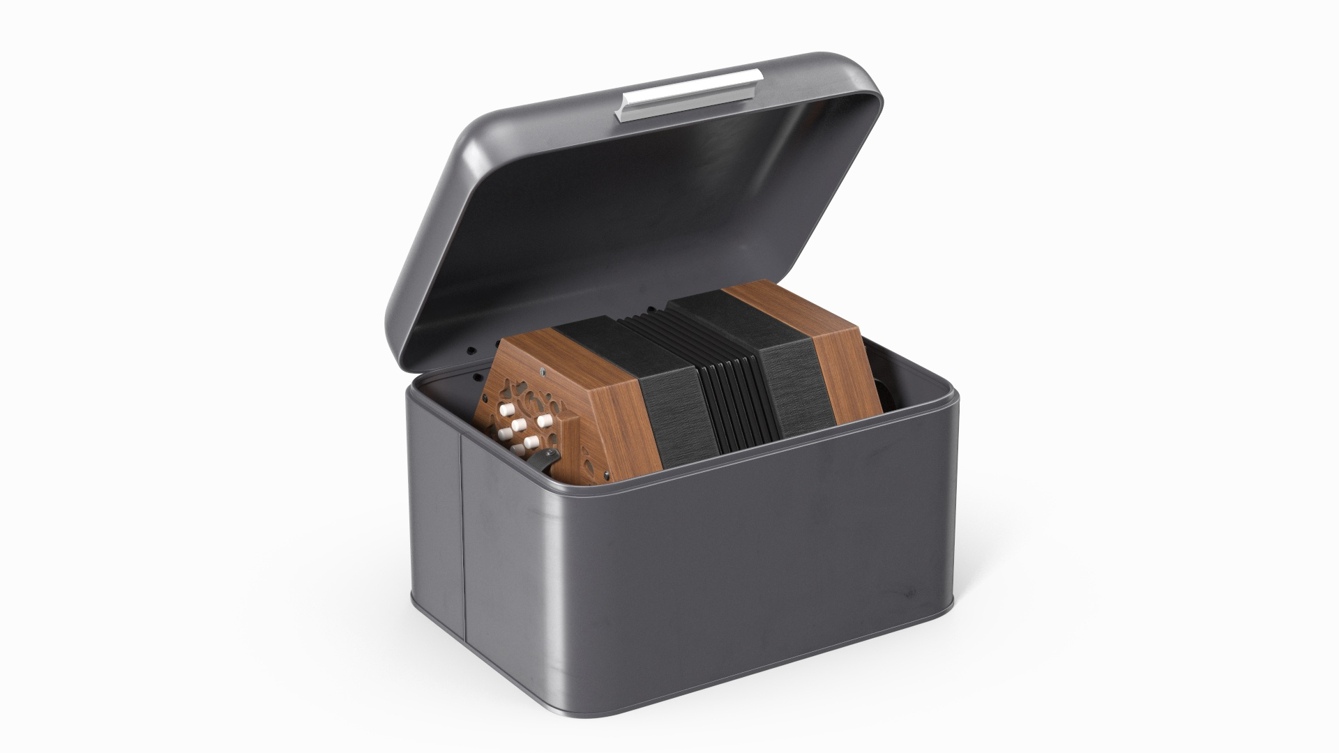 Concertina Accordion In Case 3D Model - TurboSquid 2419420