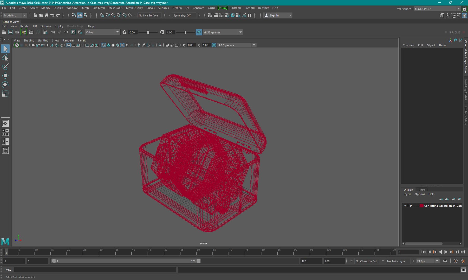 Concertina Accordion In Case 3D Model - TurboSquid 2419420
