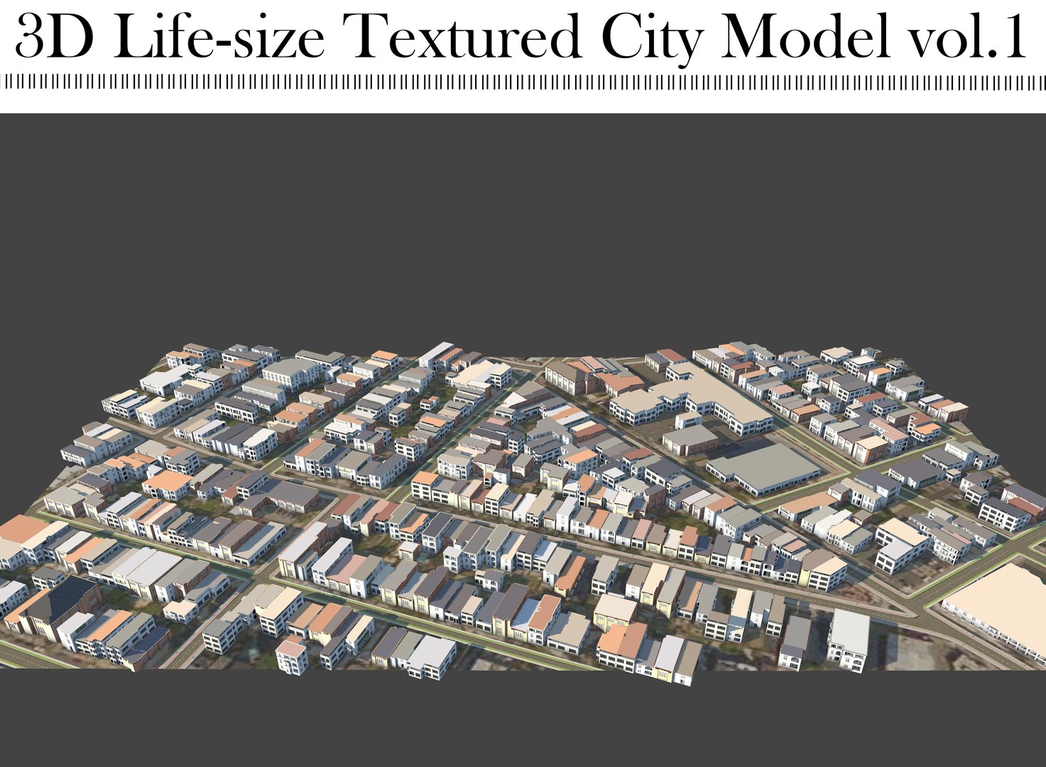 3D 3D Lifesize Textured City Model Vol 1 Model - TurboSquid 1974895